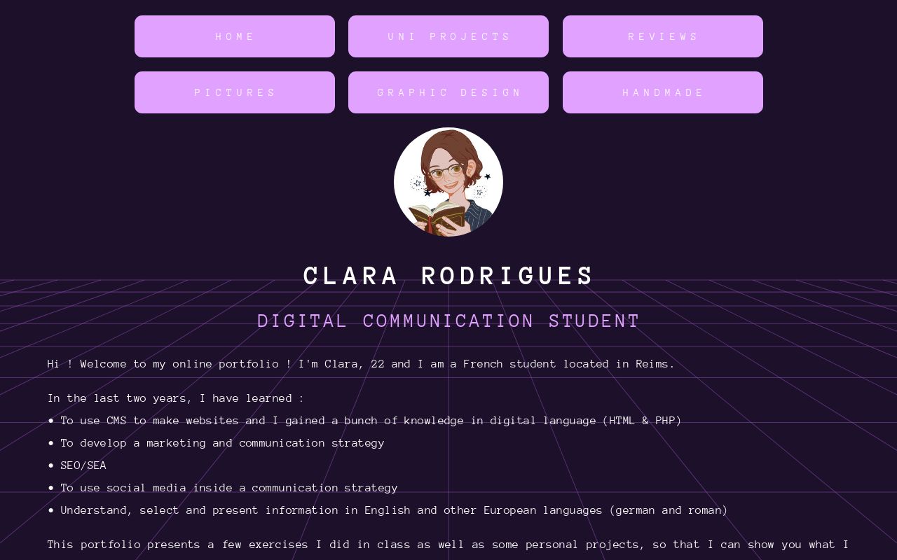 Portfolio Clara Rodrigues English